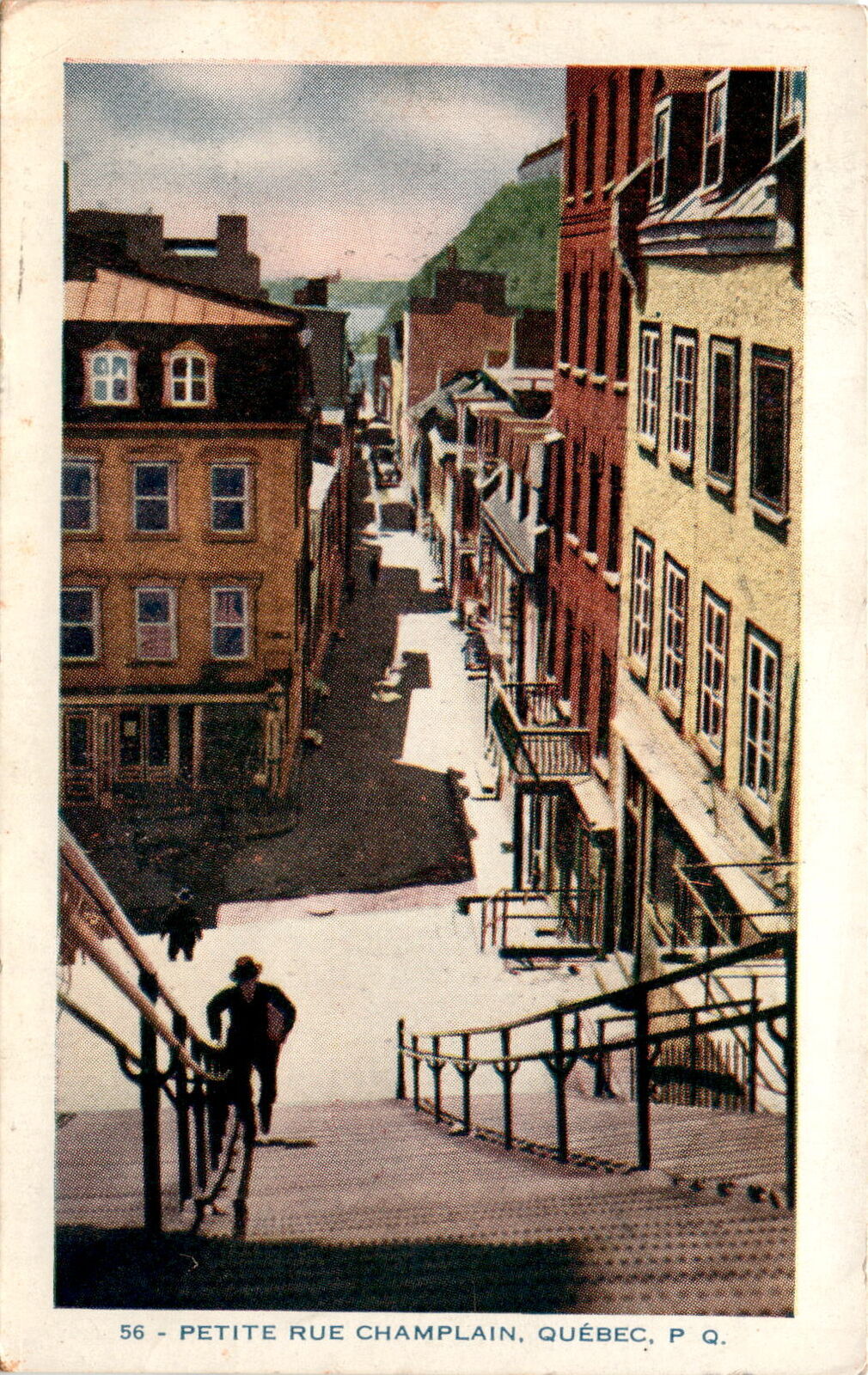 postcard, Quebec, handwritten note, communication, travel, 1950s, air ...