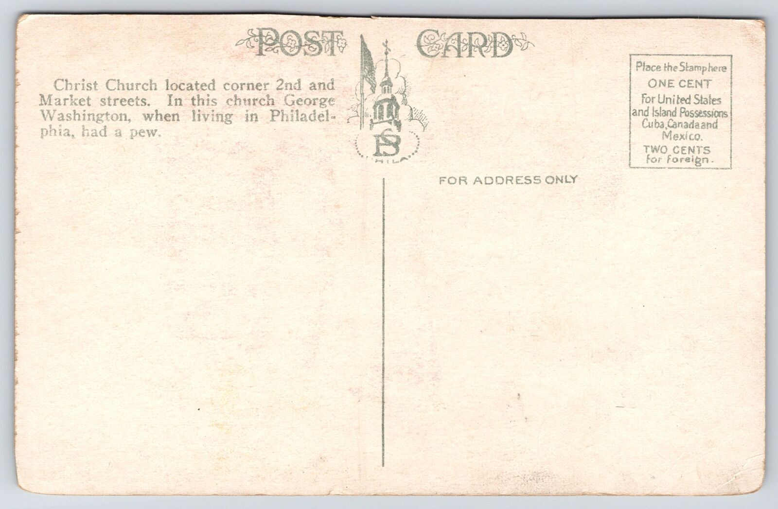 Vintage Postcard Street Corner Gate of Christ Church Philadelphia ...