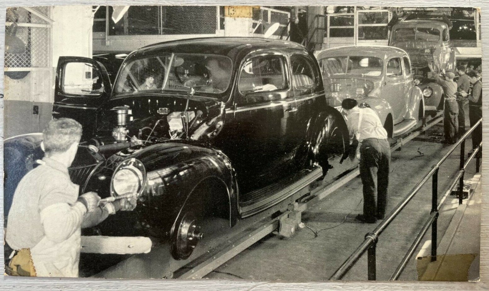 Vintage Postcard 1940's Ford Motor Company Assembly Line Dearborn ...