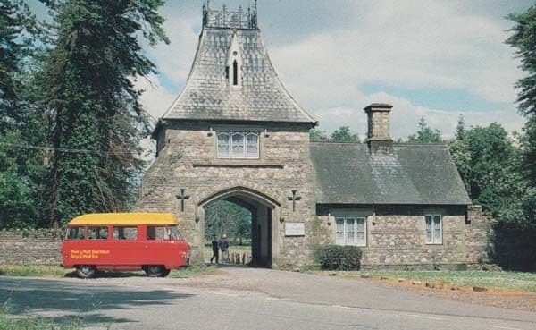 Llanarth Court Raglan Gwent Royal Mail Van Postman in Post Bus Wales ...