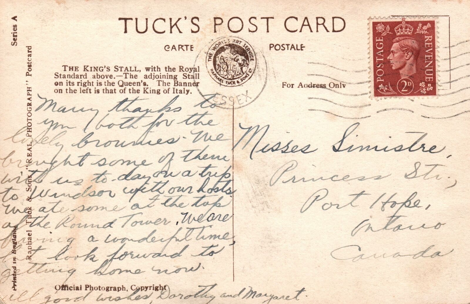 Vintage Postcard the King's Stall at ST. George's Chapel Windsor ...