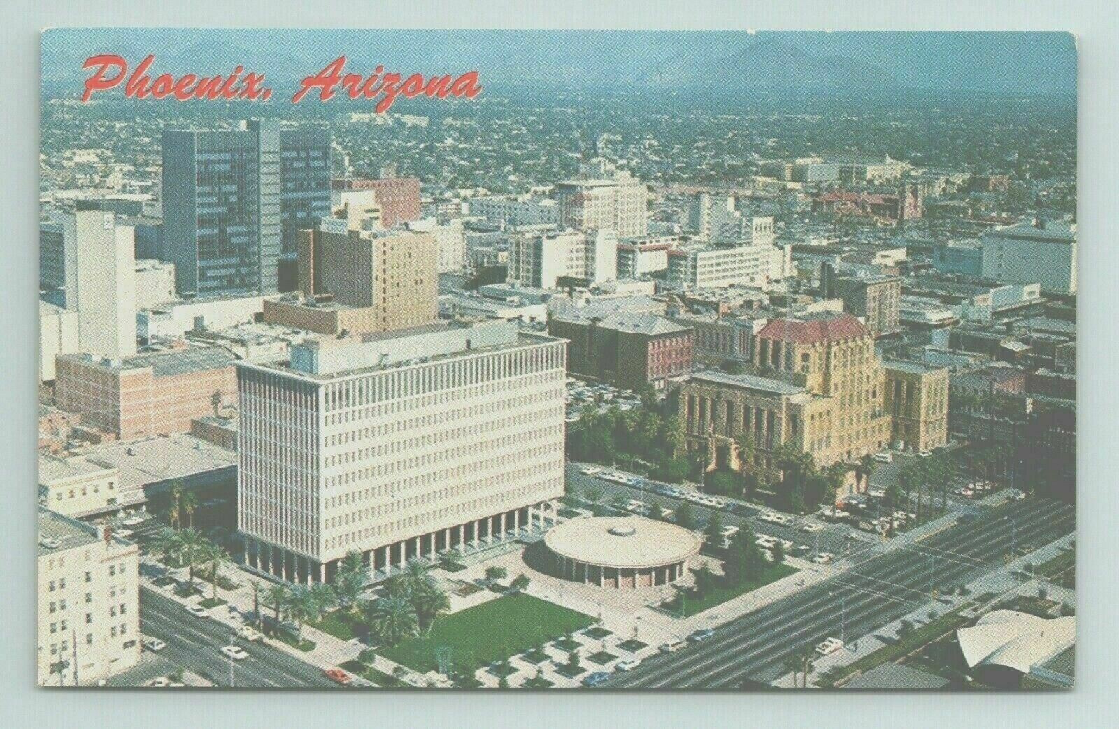 Phoenix City Birds Eye View Arizona Desert Postcard | United States ...