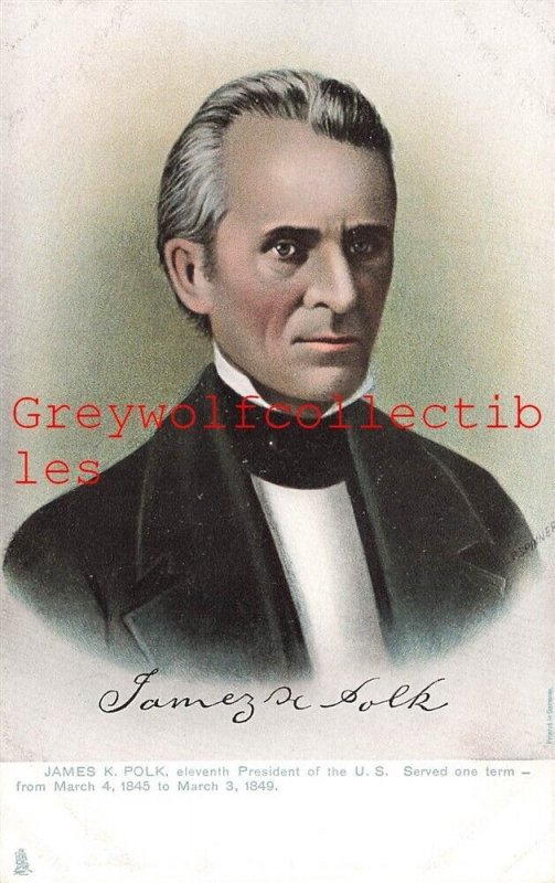 James K. Polk, 11th Artist Signed, L.P. Spinner, Undivided Back ...