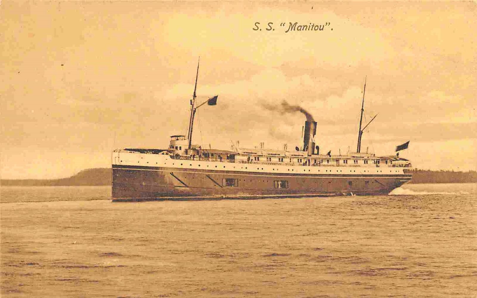 Steamer Manitou Mackinac Island Michigan 1910c postcard | United States ...