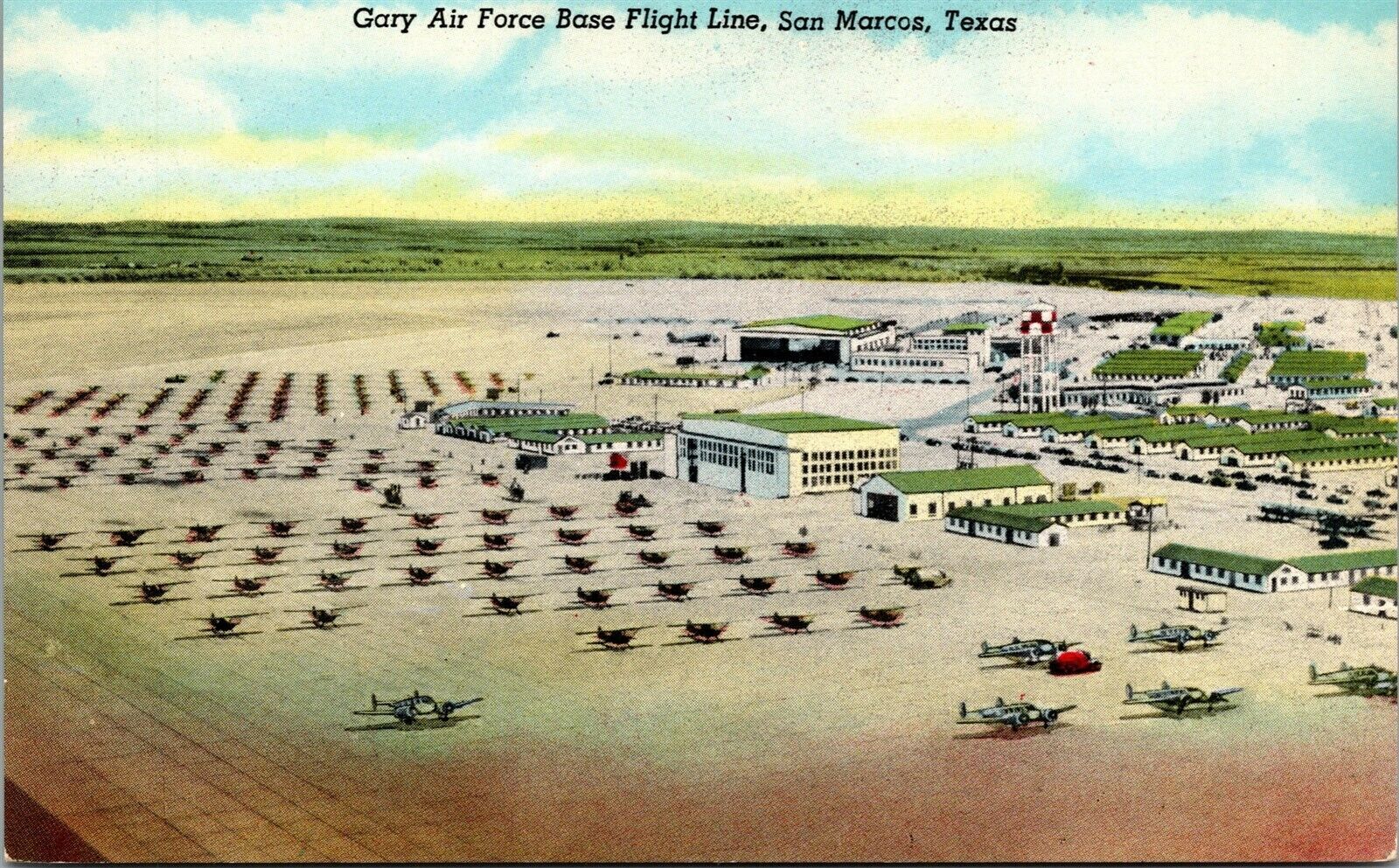 Vtg San Marcos Texas TX Gary Air Force Base Flight Line Aircraft Planes ...