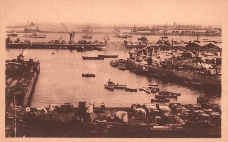 Vintage Postcard Le Port Seaport Maritime Trade Harbor Docks Casablanca ...