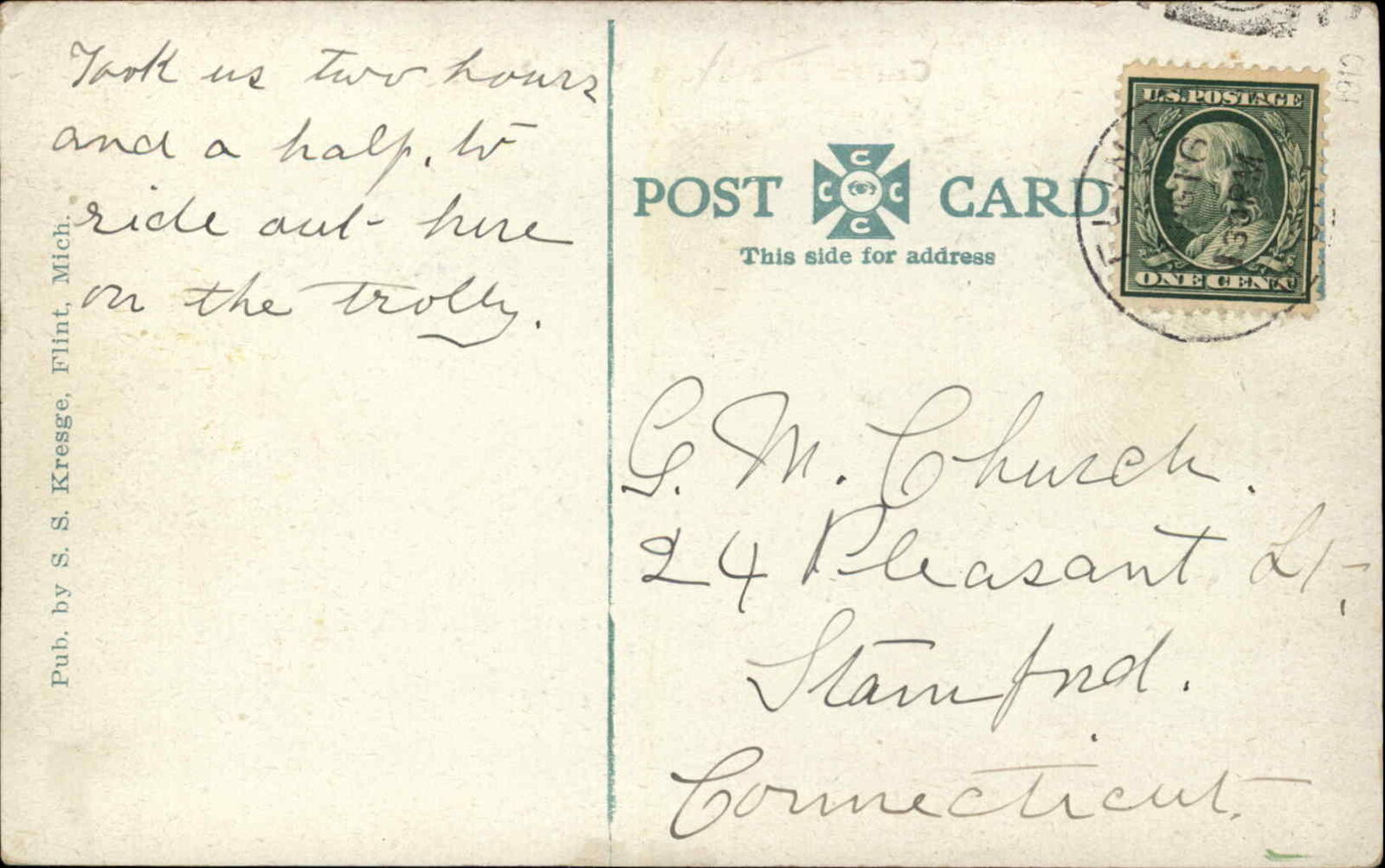 Flint MI Central Fire Station Horse Team c1910 Postcard NICE CLOSE-UP ...