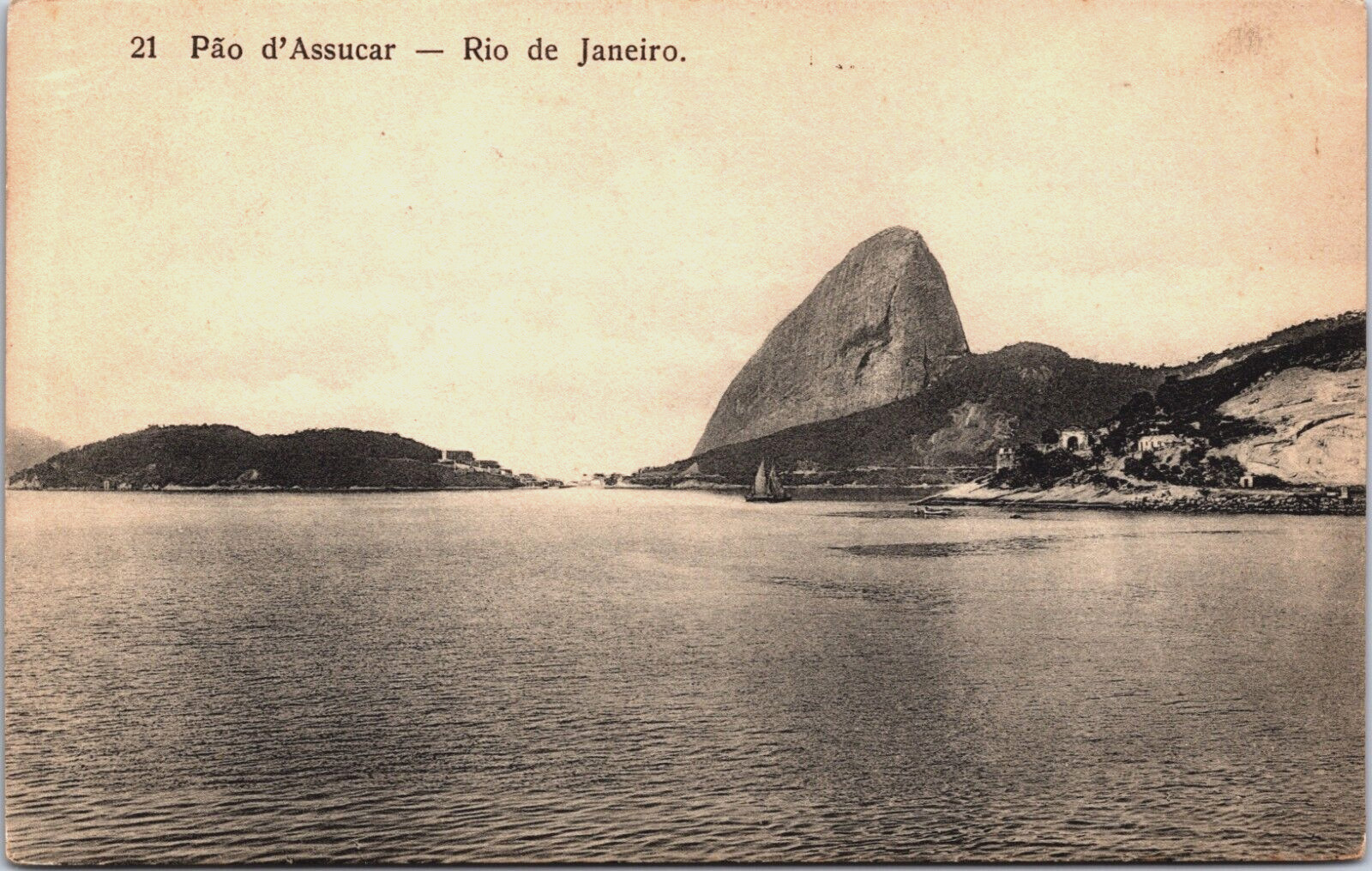 Brazil Rio de Janeiro Pao d'Assucar Pão de Açúcar Vintage Postcard C064 ...