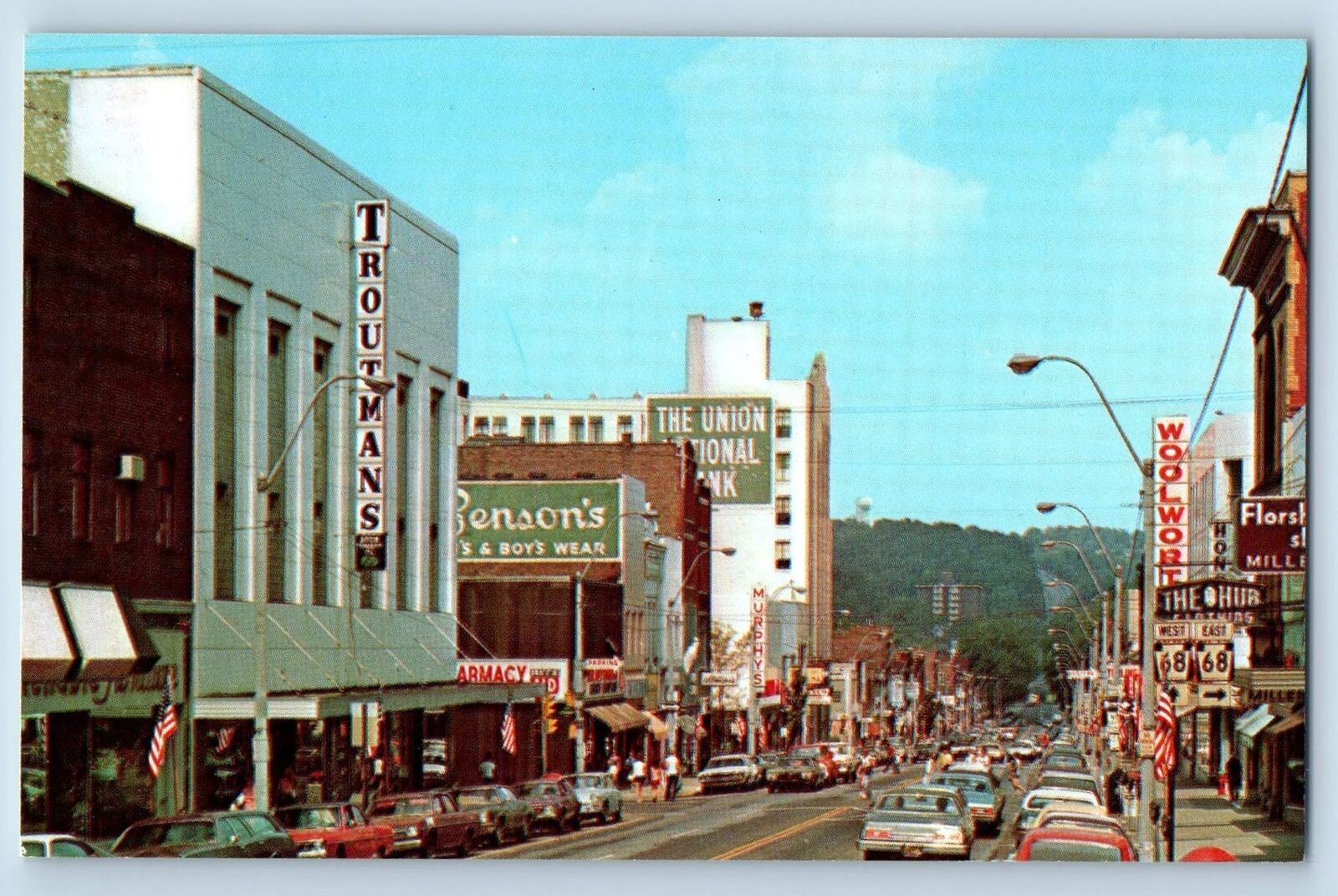 Butler Pennsylvania Postcard Main Street Part Of Downtown Shopping Area ...