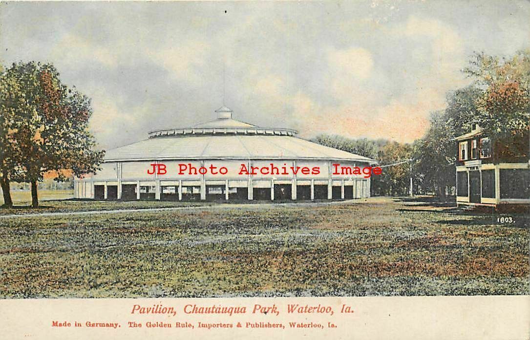 7 Postcards, Waterloo Iowa, Various Chautauqua Park Buildings Scenes ...
