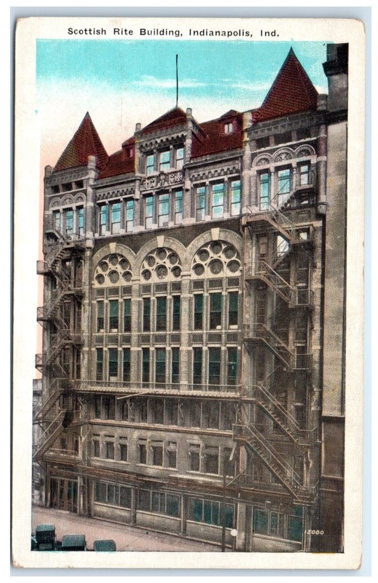 Mid-1900s Scottish Rite Building, Indianapolis, IN Postcard | United ...