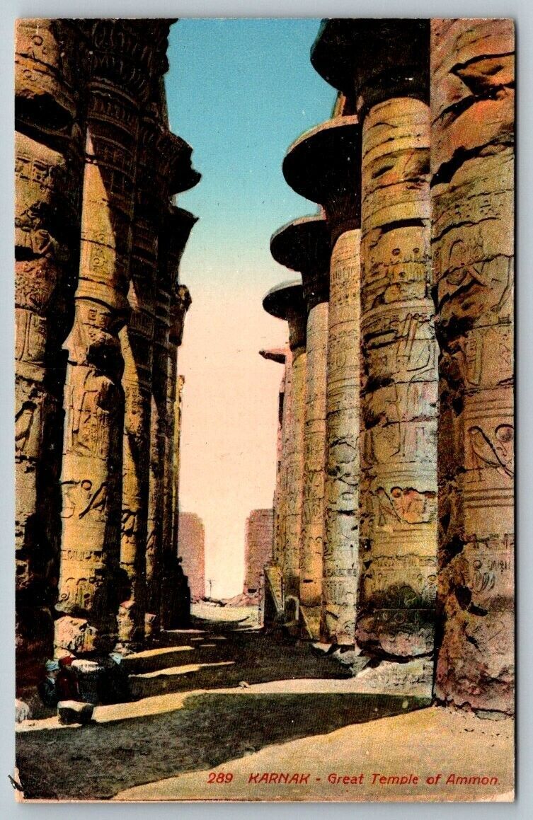 Egypt Karnak Great Temple of Ammon Postcard | Africa - Egypt, Postcard ...