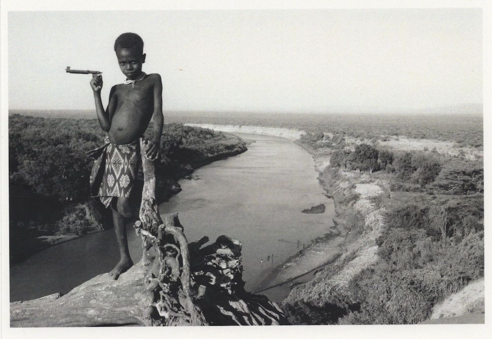 Ethiopia Rifle Bolt Boy River Karo Tribe Photo Award Postcard | Topics ...