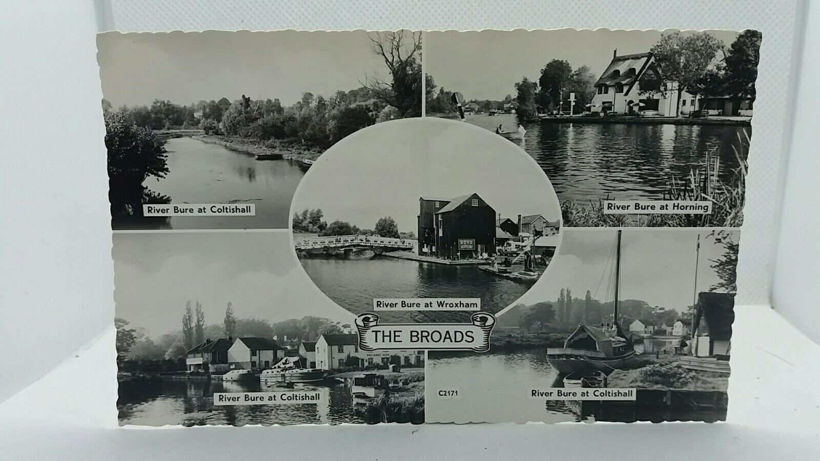 Vintage Rp Postcard River Bure Norfolk Broads Multiview Real Photo ...