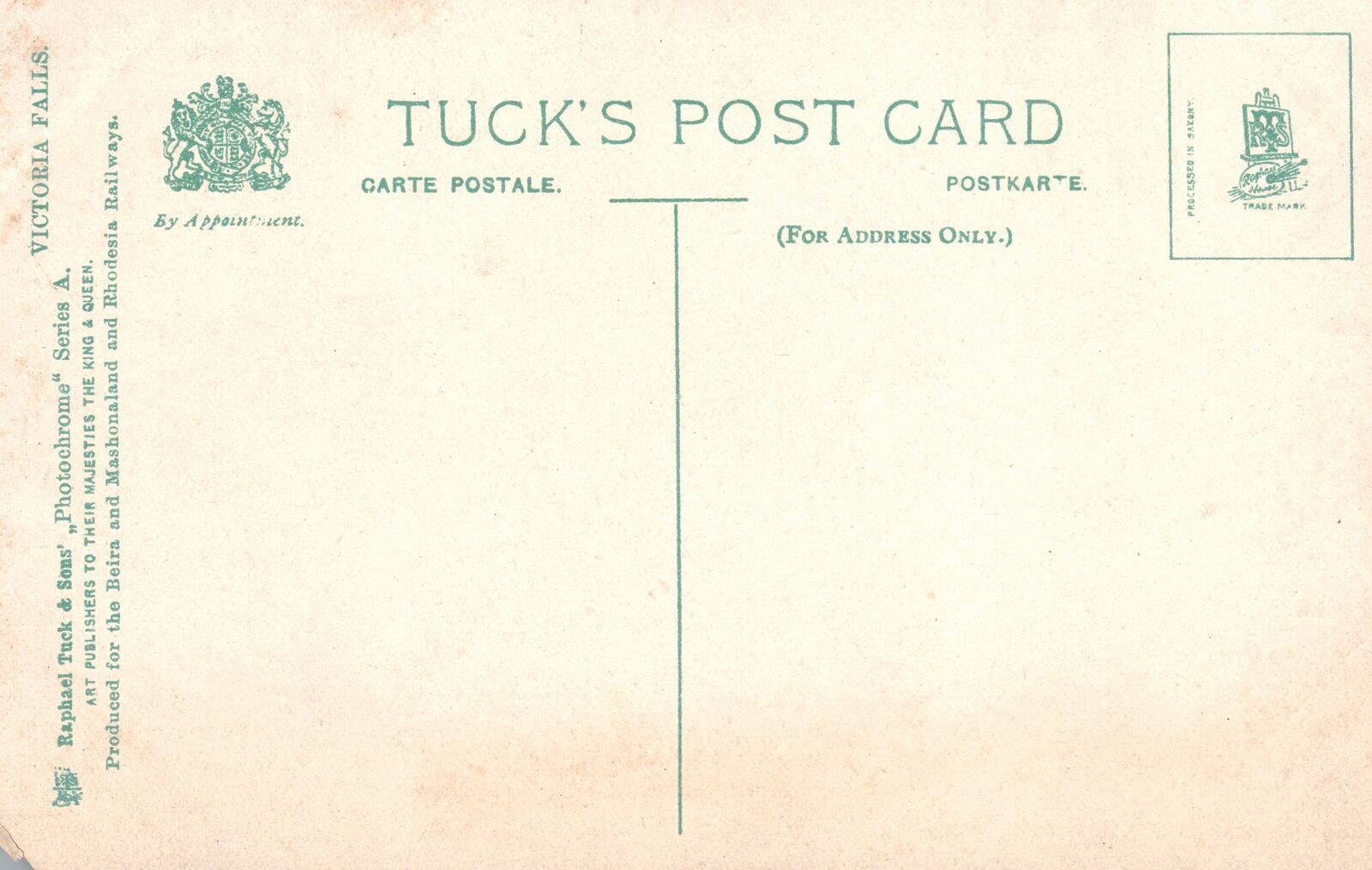 Vintage Postcard Victoria Falls View of Bridge From Palm Grove ...