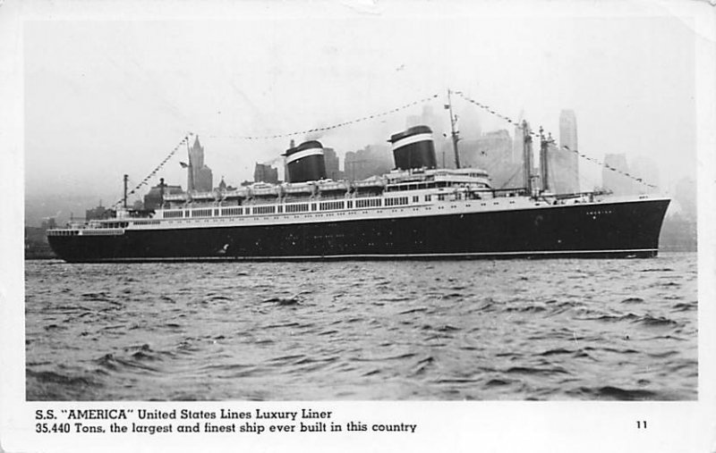 SS America United States Line 1950 | Topics - Other, Postcard / HipPostcard