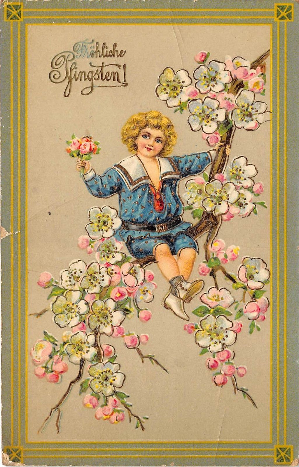 BG4342 child with flower pfingsten pentecost germany greetings | Topics ...