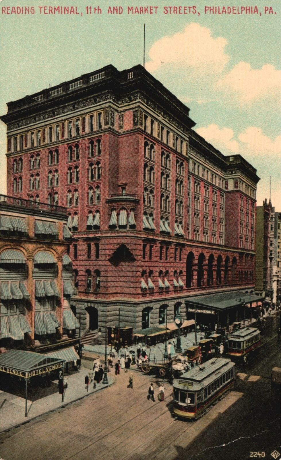 Vintage Postcard 1910's Reading Terminal 11th & Market St. Philadelphia ...
