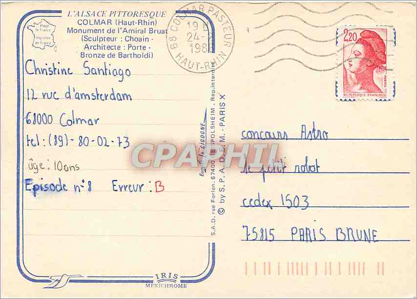 Modern Postcard Colmar (Haut Rhin) Monument of Admiral Bruat | Europe ...