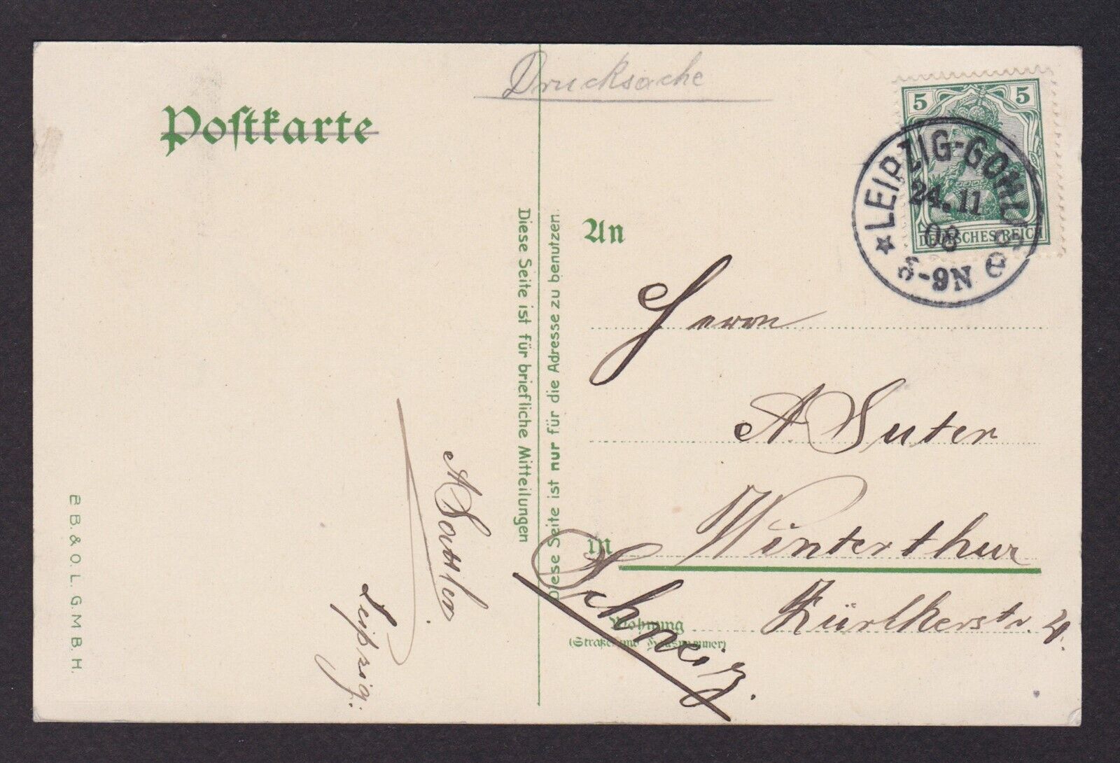 GERMANY 1908, Vintage postcard, Monument to the Battle of the Nations ...