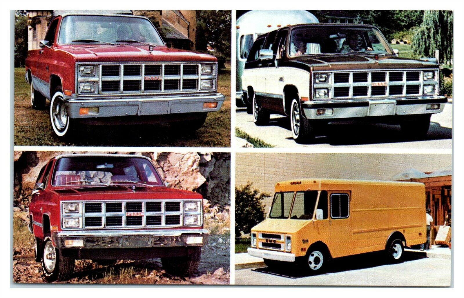 1982 GMC Diesel Trucks Pickup Suburban, Jimmy, Value Van Postcard *6V30 ...