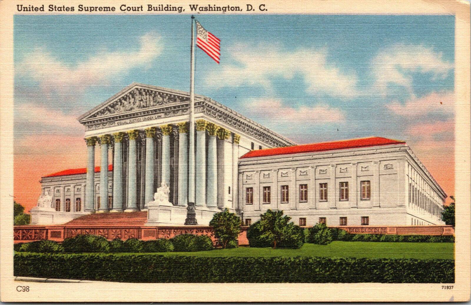 Vtg 1930s United States Supreme Court Building Washington DC Unused ...