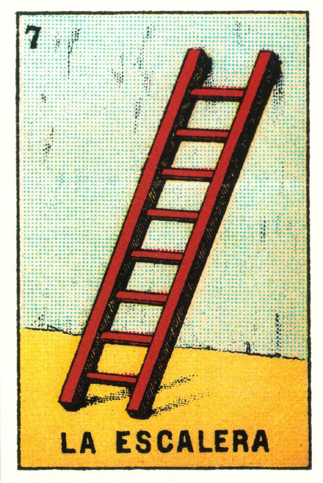 The Ladder La Escalera Mexican Loteria Postcard | Topics - Fine Arts ...