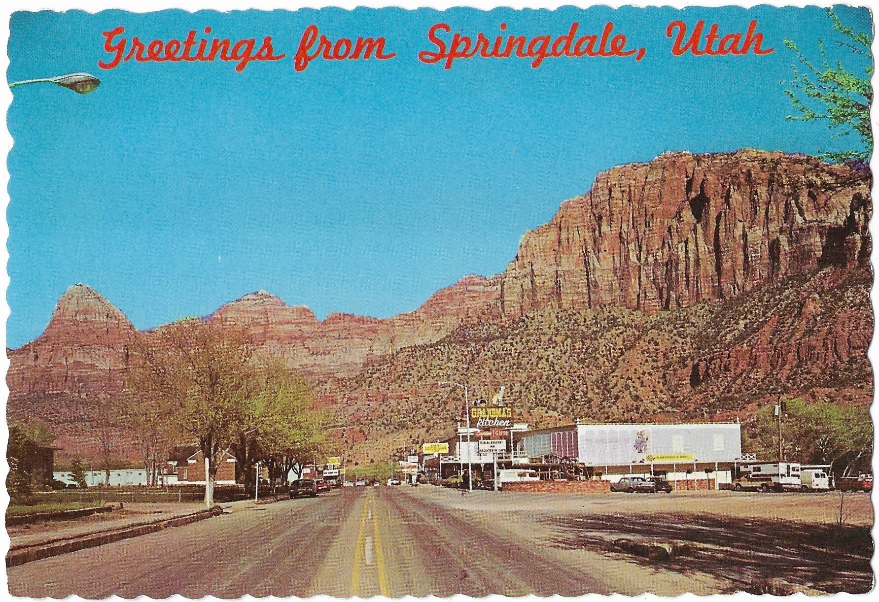 Springdale Utah Sign for Grandma's Kitchen Near Entrance Zion National ...
