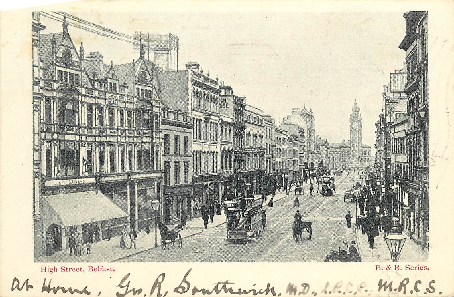 Vintage Postcard High Street Scene Belfast Northern Ireland UK B&R ...