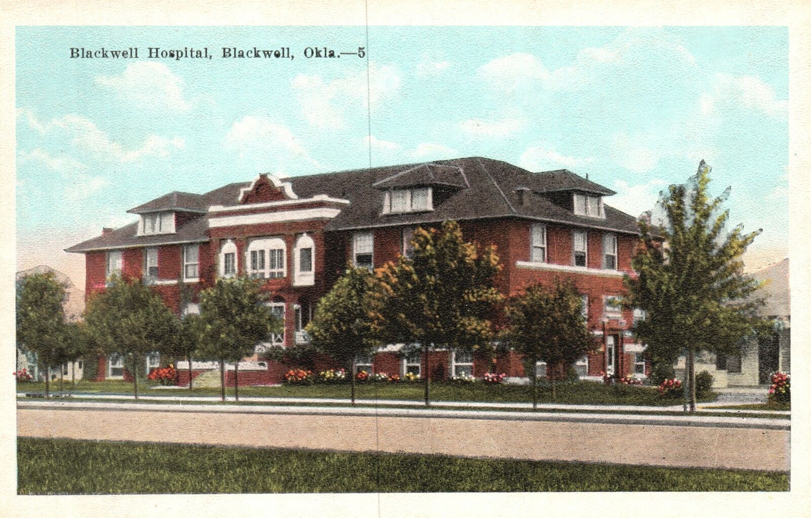 Vintage Postcard 1920's View of Blackwell Hospital Building Blackwell ...