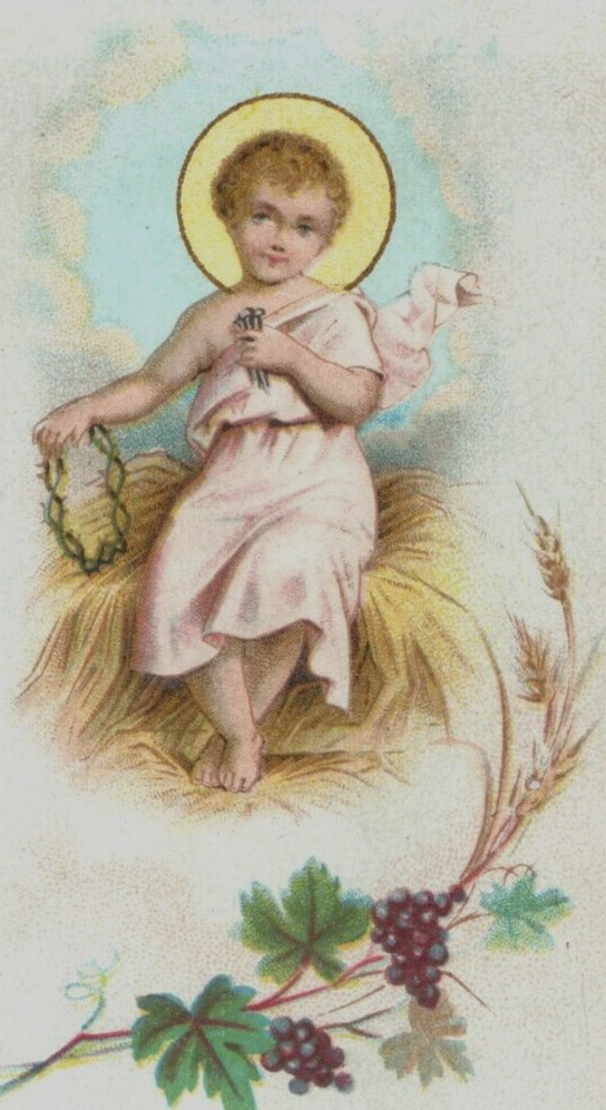 1870s-80s Die-Cut Religious Bookmark Baby Jesus Lovely Poem F139 ...