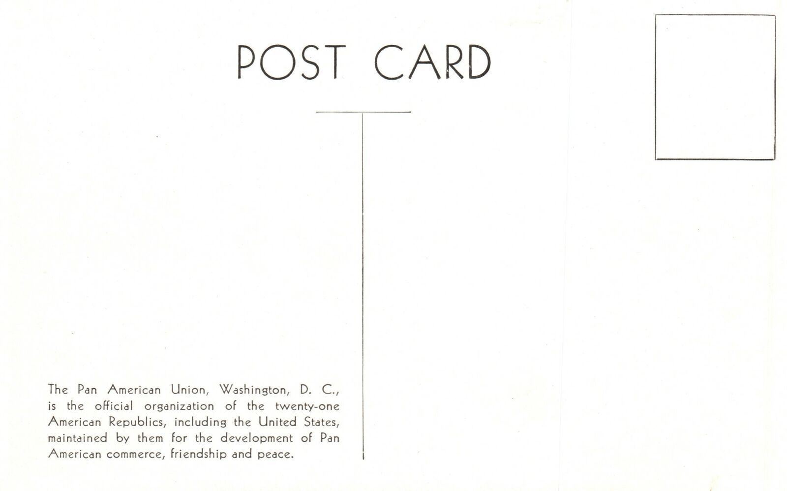 Vintage Postcard Aztec Garden Annex Pan American Union Org. Washington ...