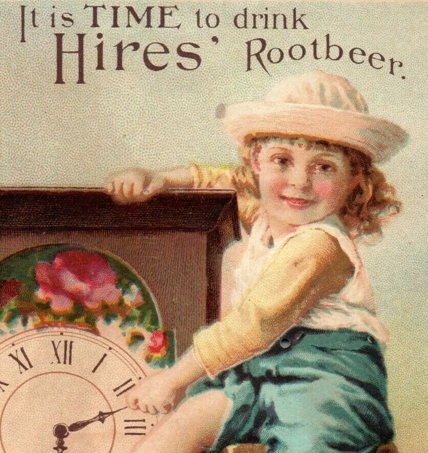 1880's-90's Jerry J Warren Key West FL Hires' Root Beer Poem Cute Girl ...