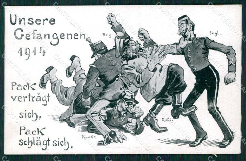 WWI WW1 German Propaganda War Humor Anti Russian British French ...