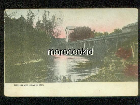 Anamosa IA Postcard Anderson Lumber ? Mill Railroad Bridge ? | United ...