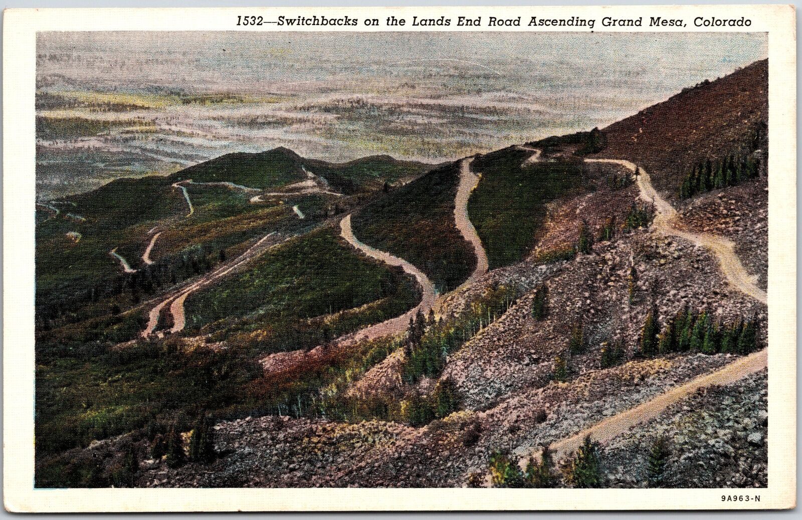 Switchback On Lands End Ascending Grand Mesa Colorado CO Trails ...