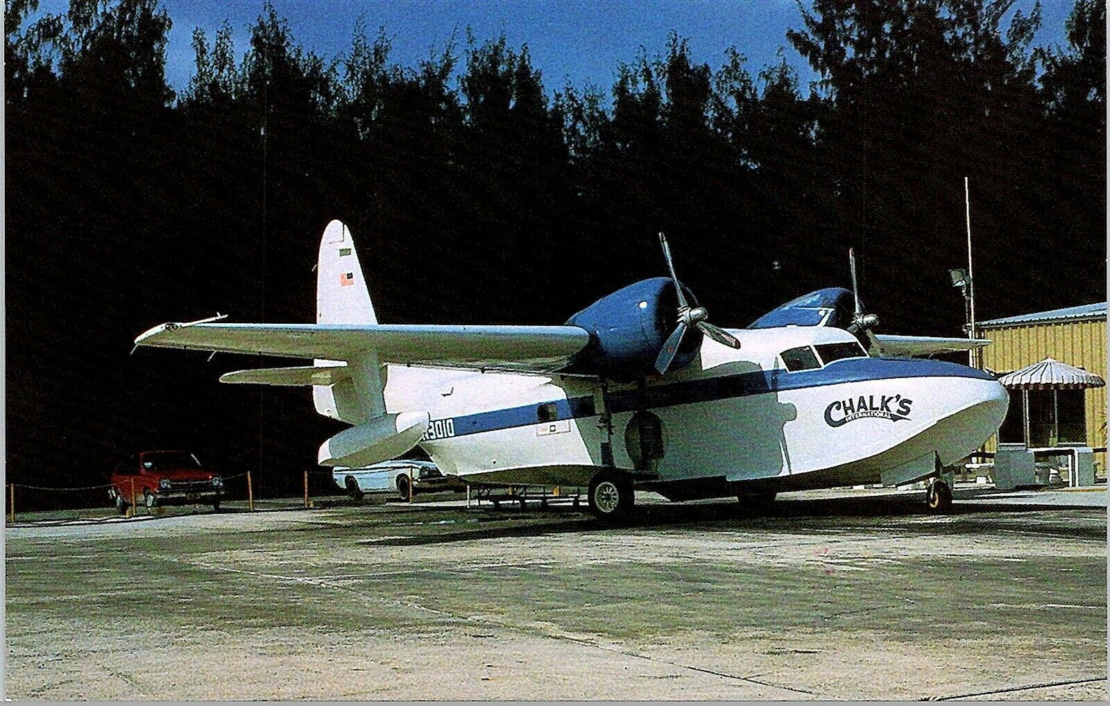 Postcard~Chalk's International Airline~Grumman Mallard~Airplane~Vintage ...
