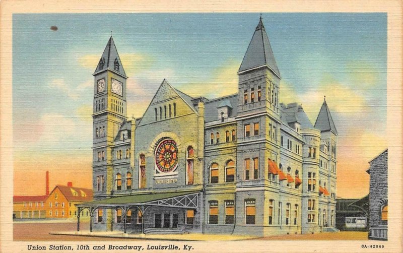 LOUISVILLE, Kentucky KY UNION RAILROAD STATION~Train Depot c1940's ...
