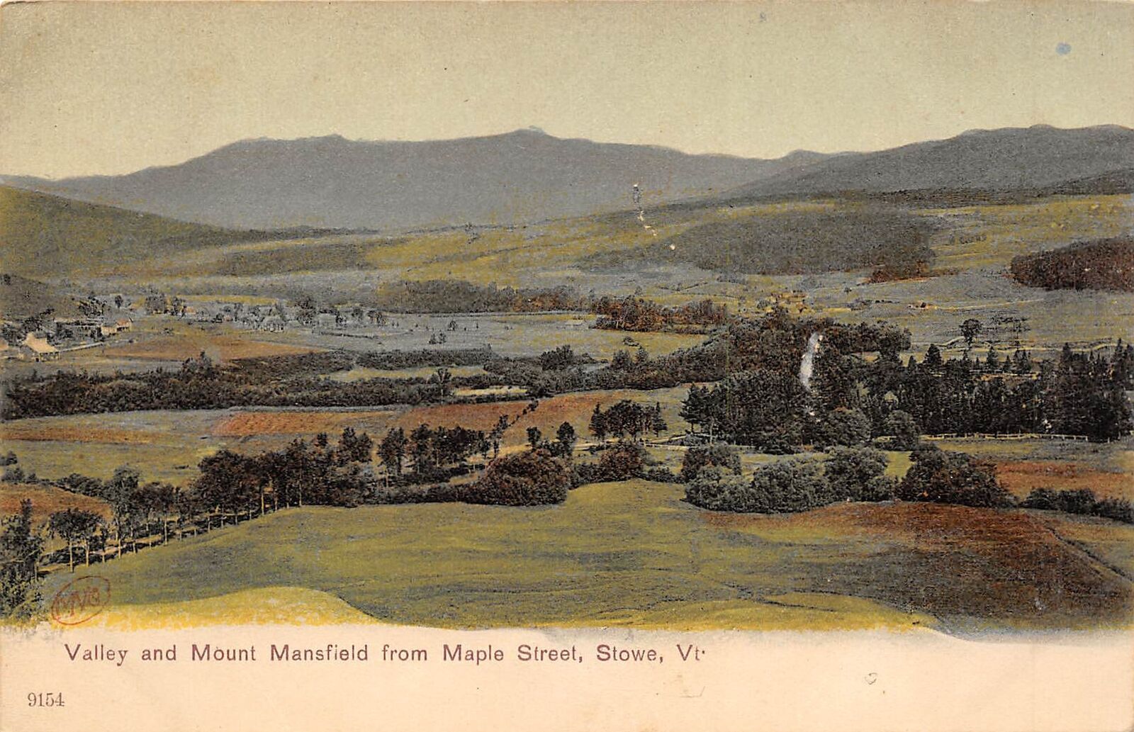 Stowe Vermont 1909 Postcard Valley and Mount Mansfield from Maple ...