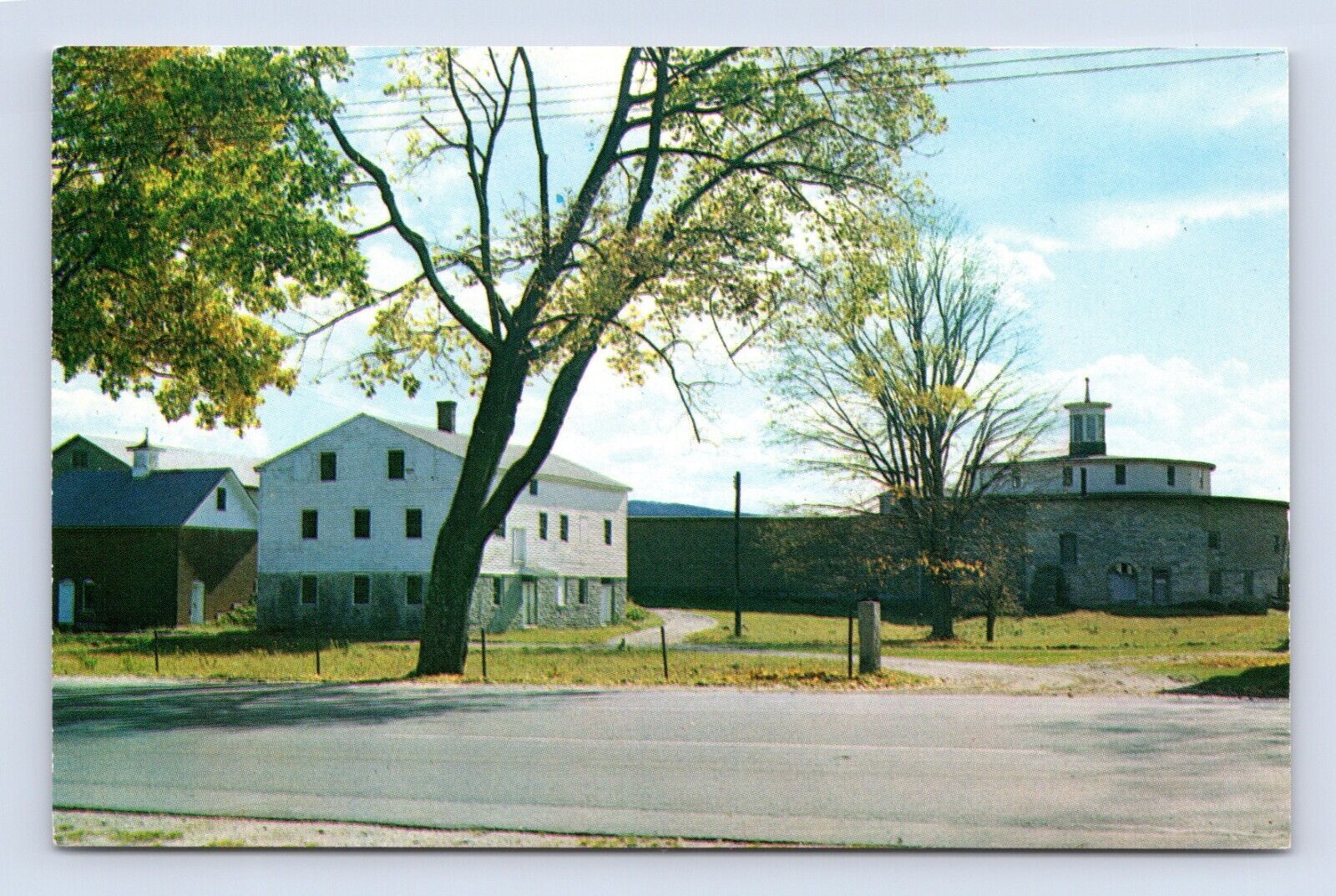 Round Stone Barn Tannery Brick Ice House Hancock MA UNP Chrome Postcard ...