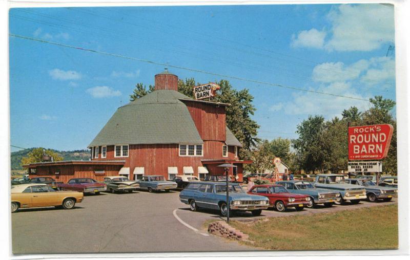 Rock's Round Barn Restaurant US 14 Spring Green Wisconsin postcard ...