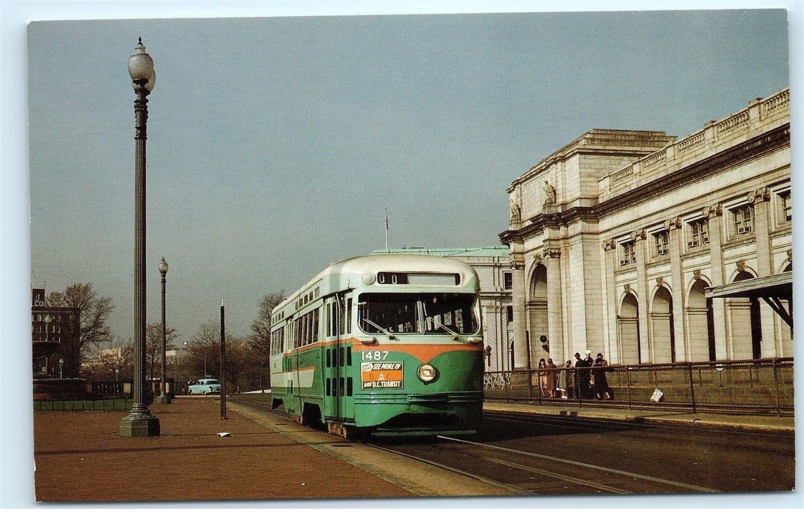 Washington DC Transit 1487 Trolley Street Car Scene Railroad Station ...