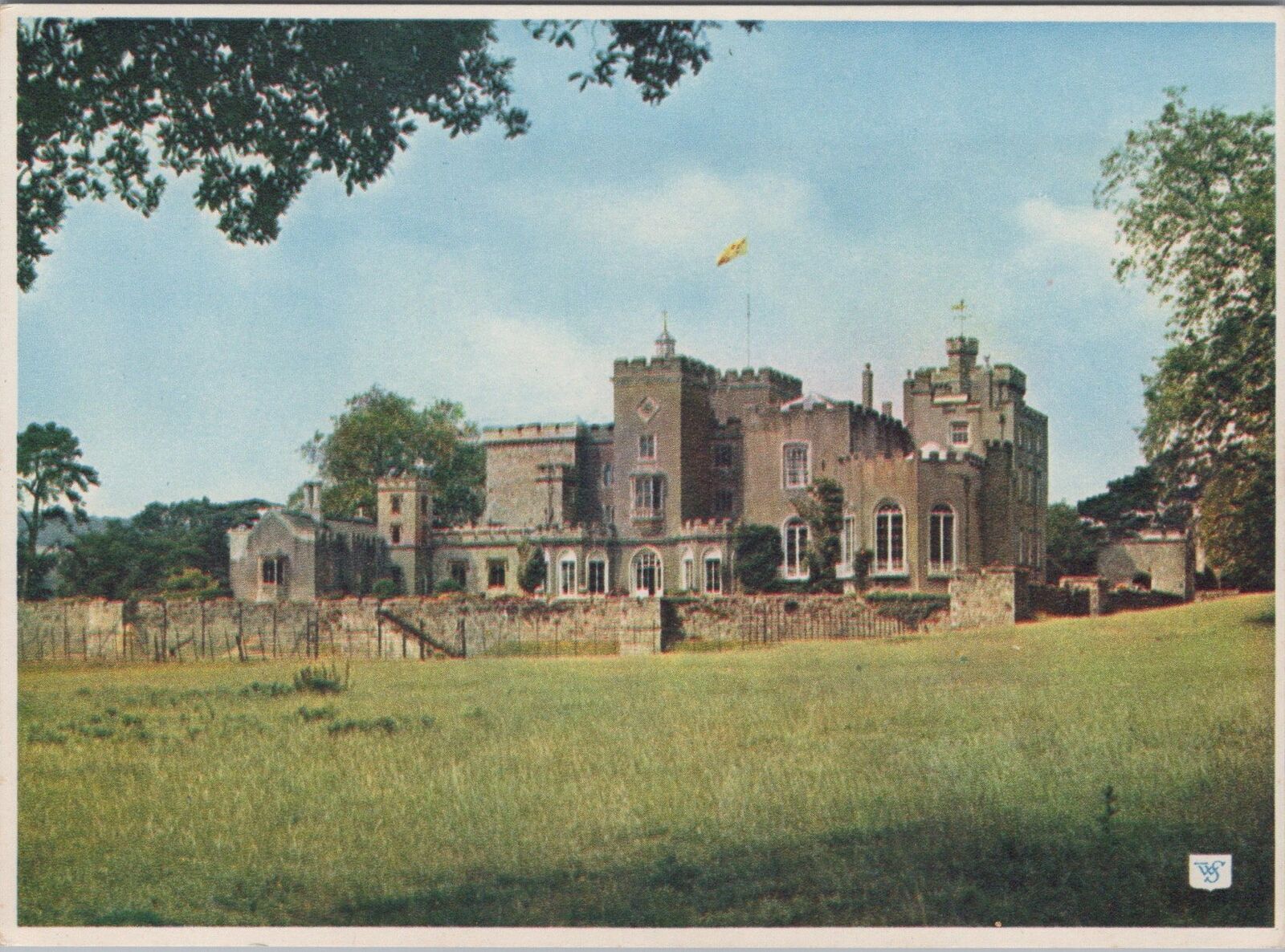 Devon Postcard - Powderham Castle, Exeter, East Front From The Park ...