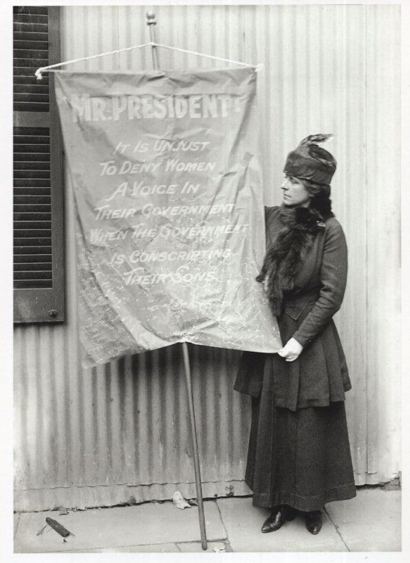 Suffragette WW1 USA Banner Womens Voices Right To Vote Postcard ...