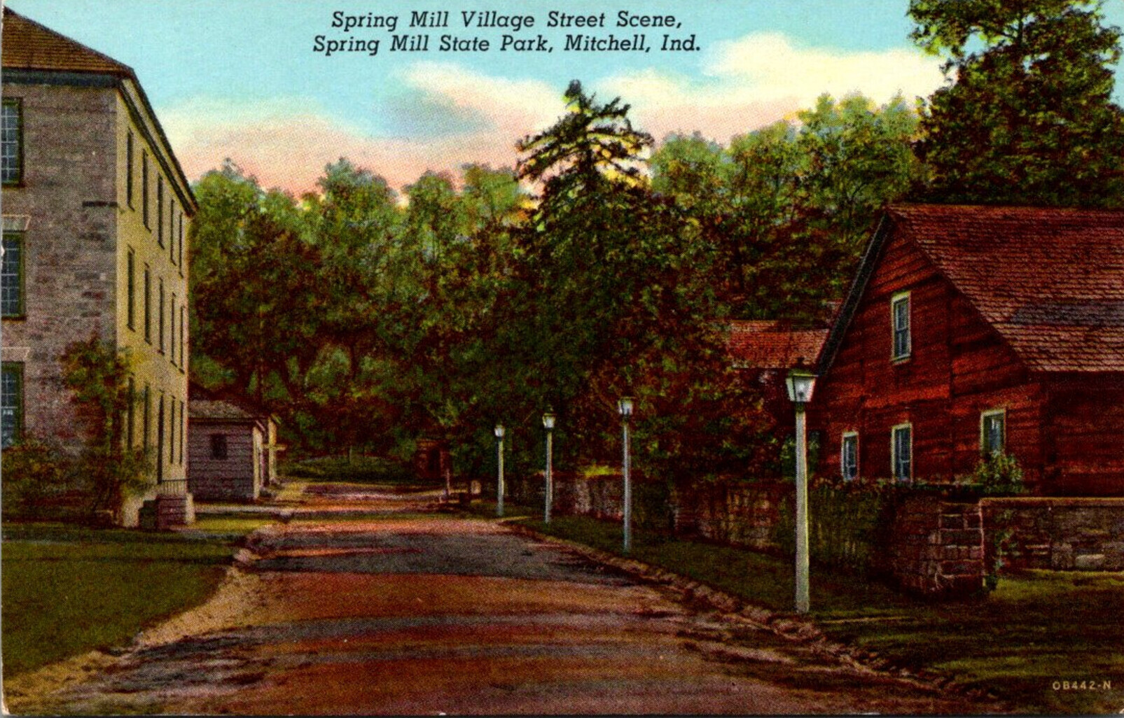 Indiana Mitchell Spring Mill State Park Spring Mill Village Street ...