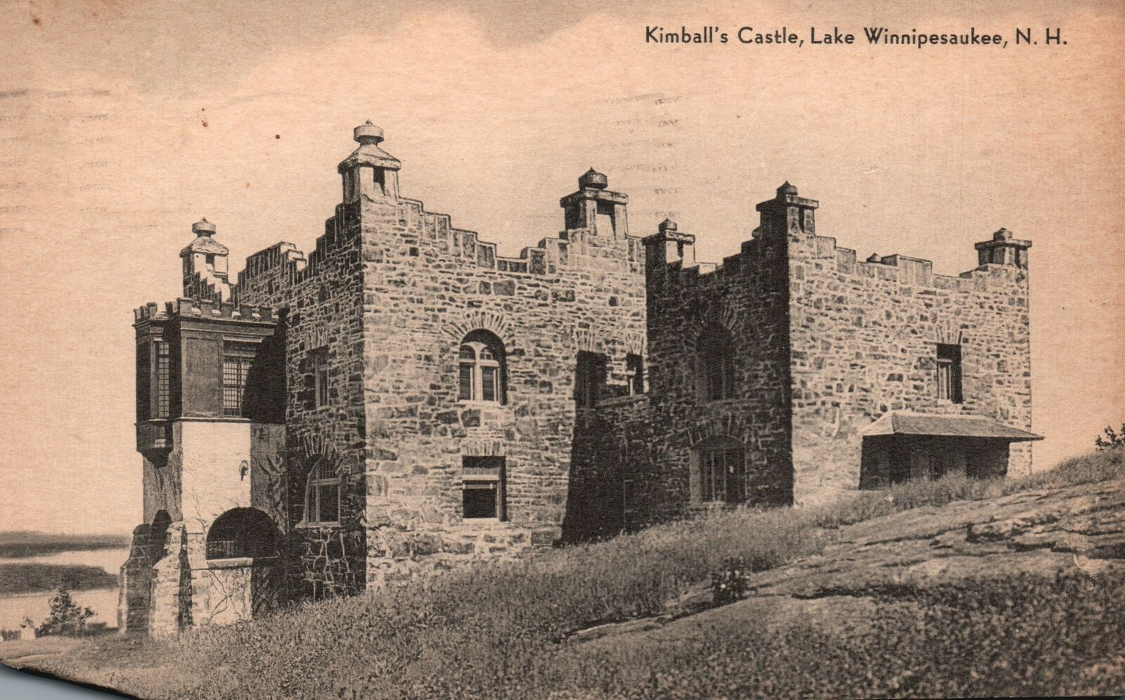 Vintage Postcard 1914 Kimball Castle Lake Winnipesaukes Gilford New ...