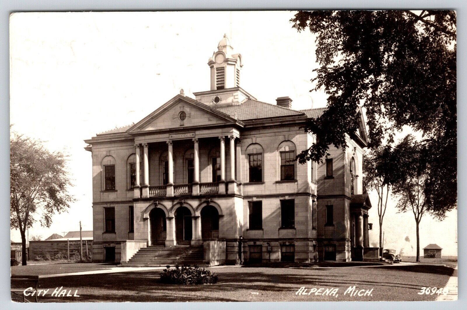 Alpena Michigan~Clock Tower & Ionic Columns on City Hall~Built MDCCCCV ...