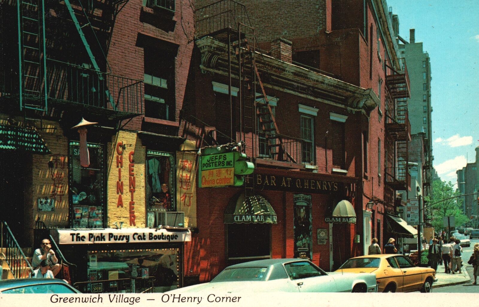 Vintage Postcard Greenwich Village O'Henry Corner New York City Bob ...