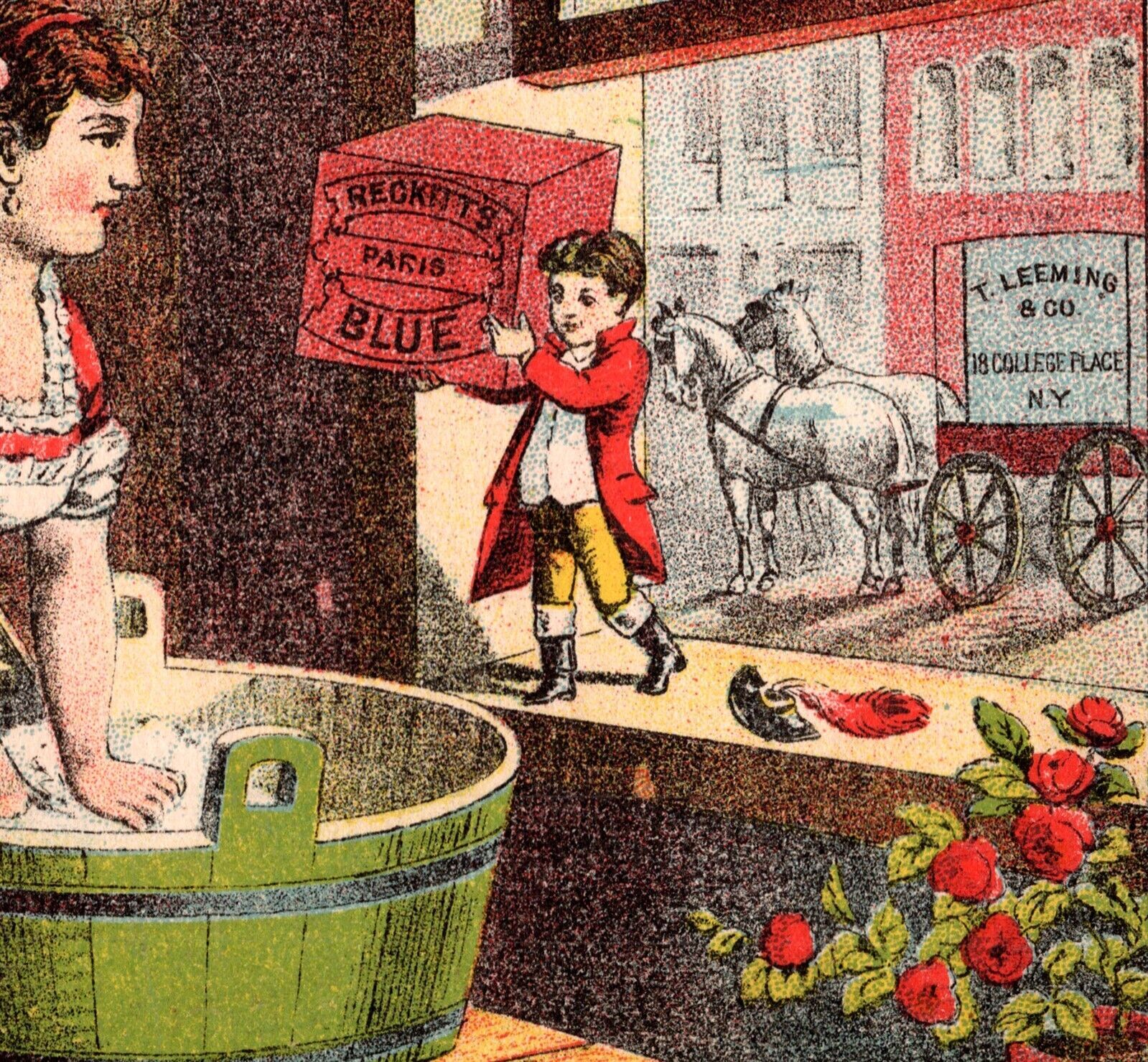 1870's House Elf Fairy Bringing Reckitt's Paris Blue Thomas Leeming Co ...