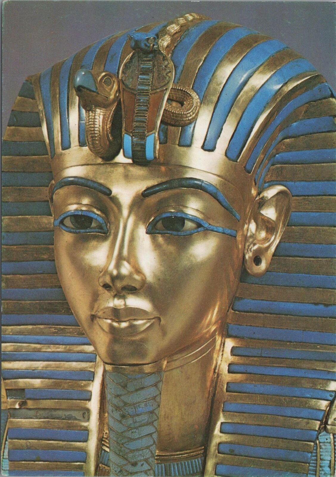 Museum Postcard -Egypt, Egyptian,Treasures of Tutankhamun,Gold Mask Ref ...